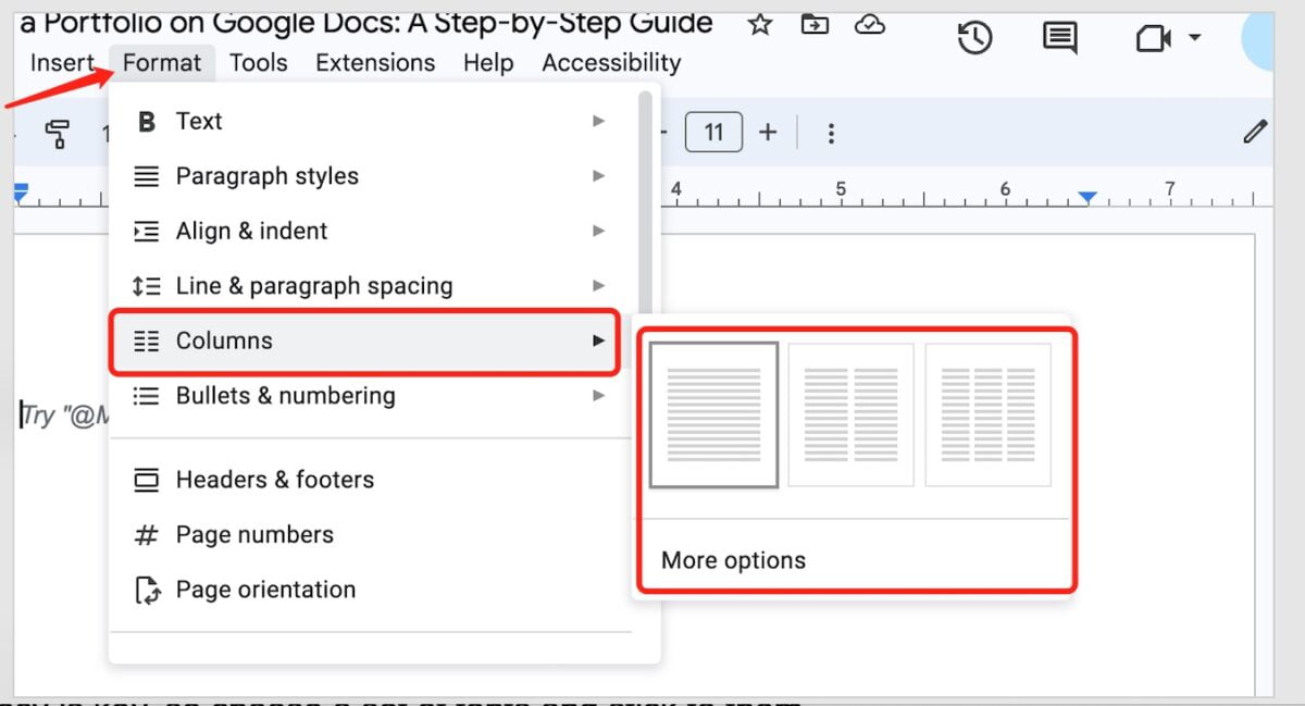 How to Create a Portfolio on Google Docs