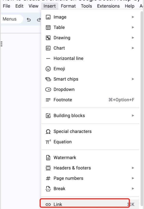 How to Create a Portfolio on Google Docs